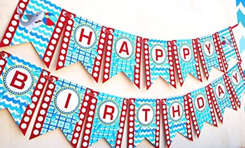 Shark Standees Set of 4 Pool Party Cutout Party Decoration - Etsy