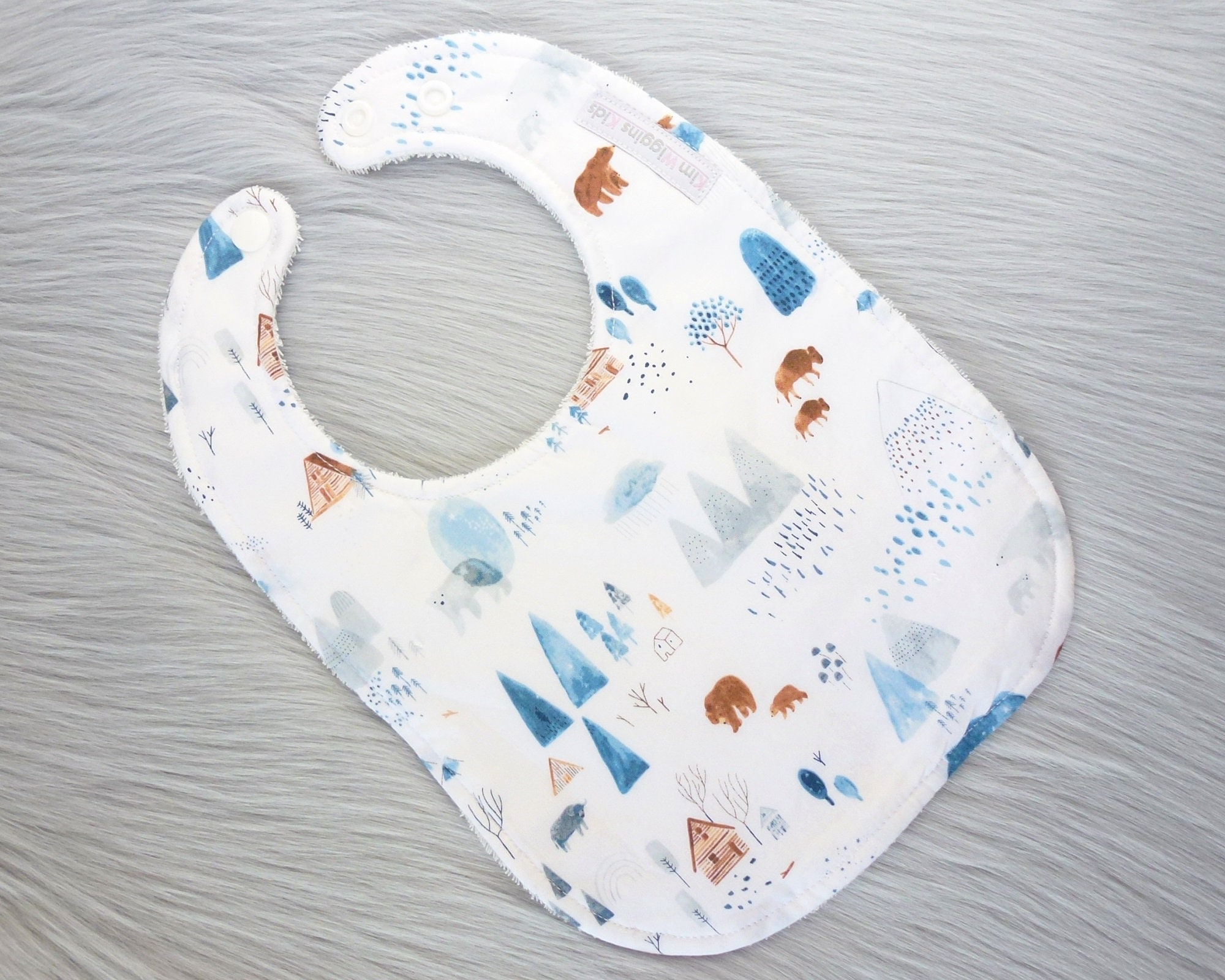 Woodland Baby Boy Bibs Set of 3 | Etsy