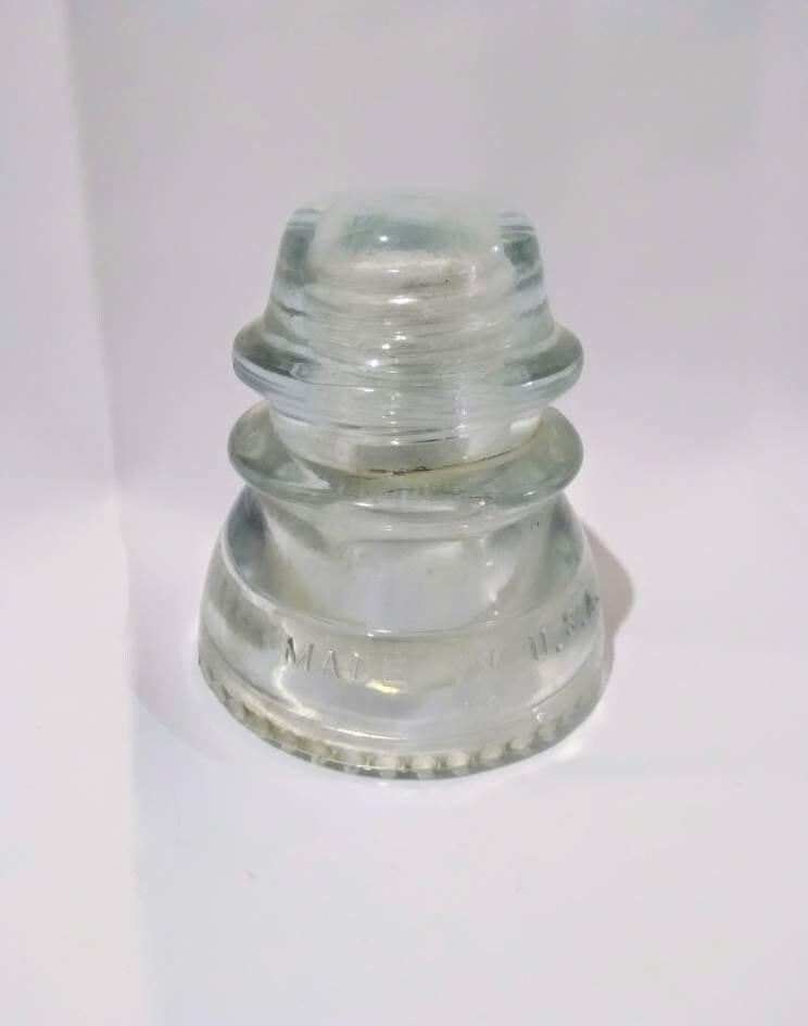 Glass Insulator-hemingray 42, Antique Glass Insulator, Clear Glass ...