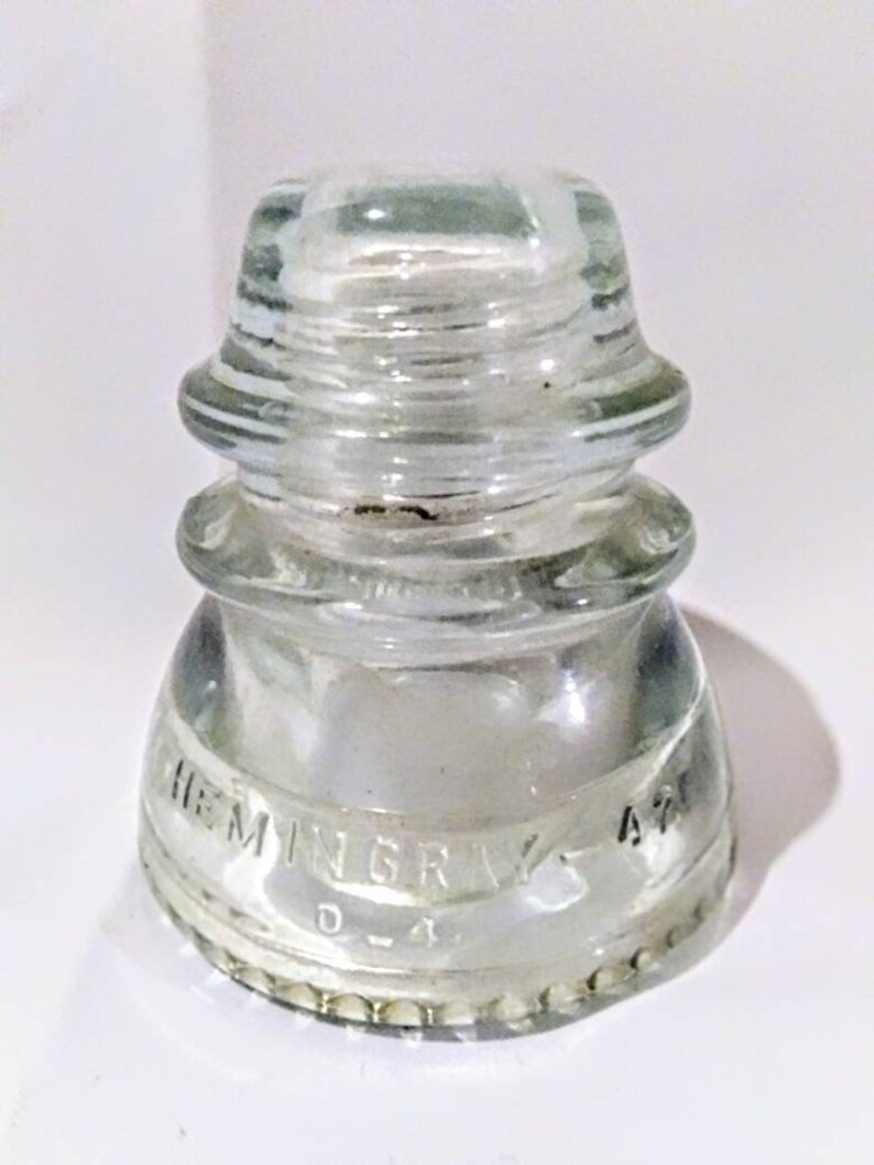 Glass Insulator-hemingray 42, Antique Glass Insulator, Clear Glass ...