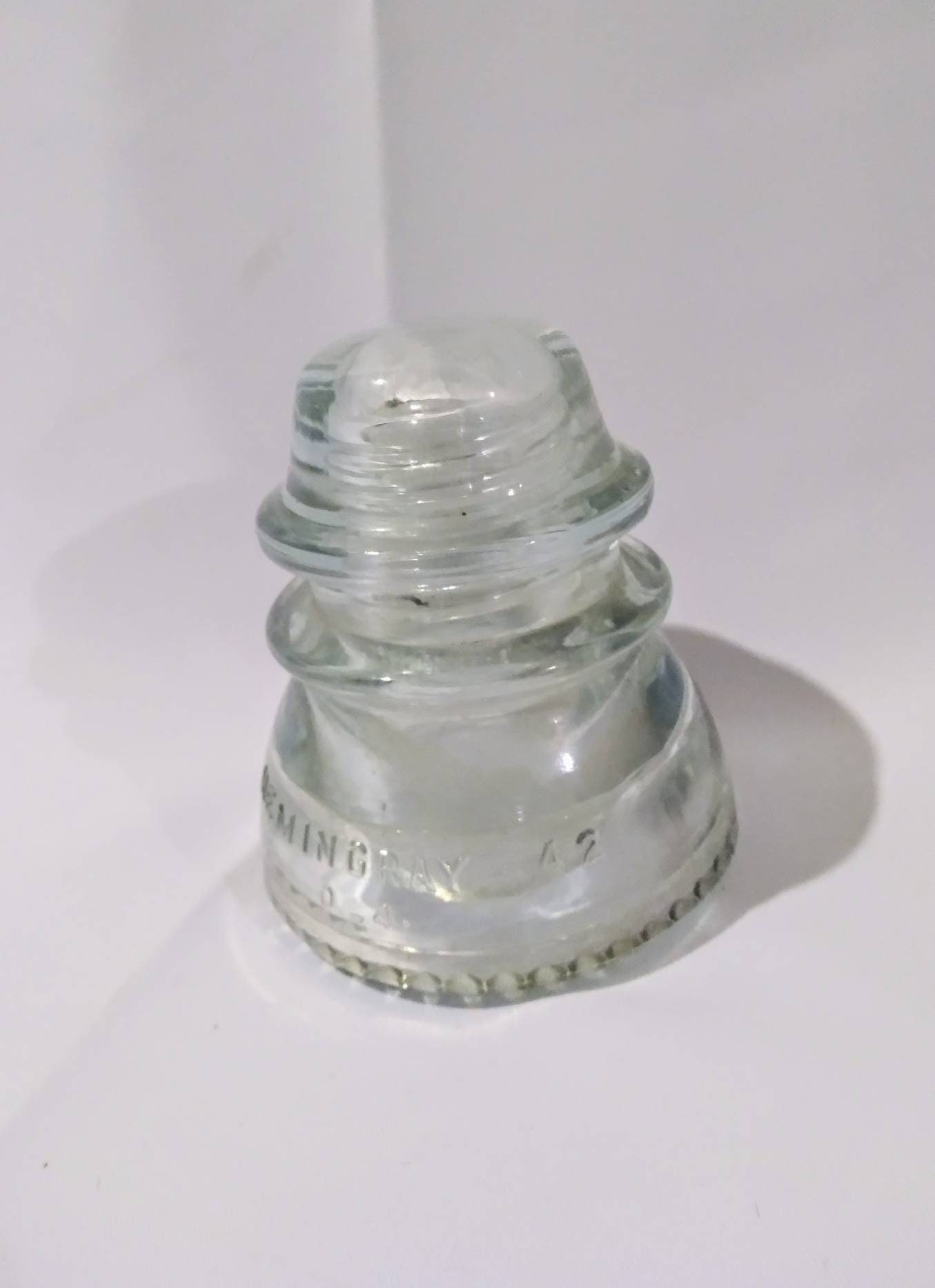 Glass Insulator-hemingray 42, Antique Glass Insulator, Clear Glass ...