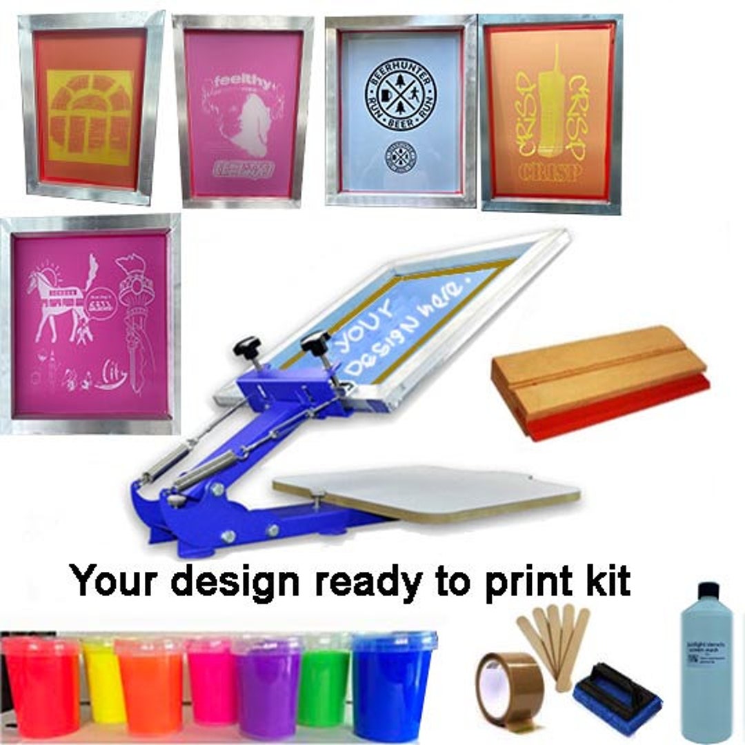 Custom Screen Printing Kit DIY Screenprint Kit Your Design - Etsy UK