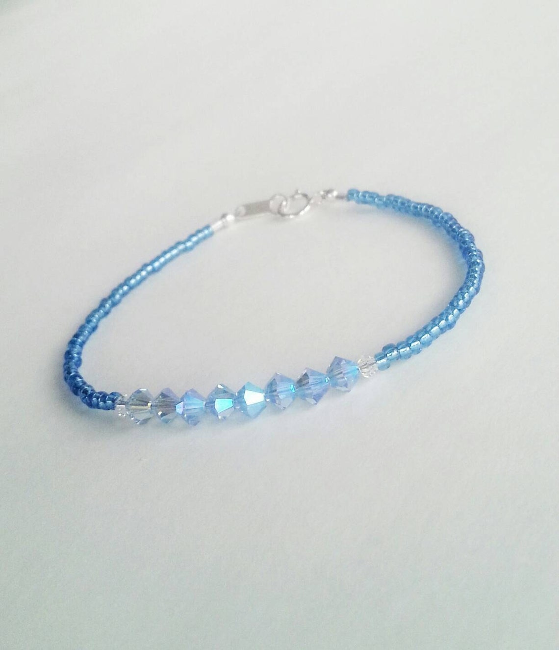 Pulsera azul para ella pulsera azul para mujeres joyas de - Etsy España