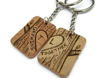 Wood keychains | Etsy