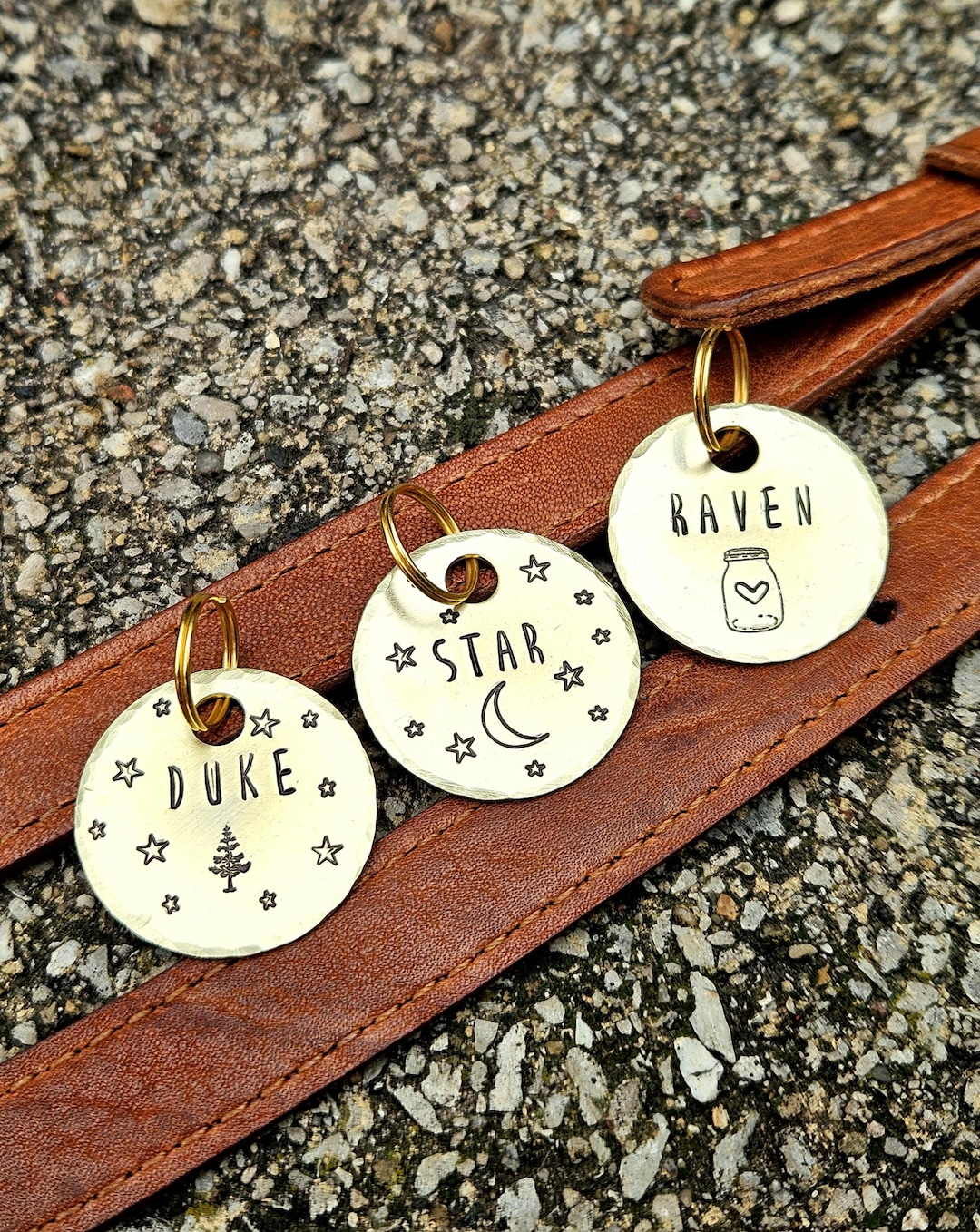 Hand-stamped Horse Bridle Tag: Brass Horse Harness Name Tag 1" - Etsy