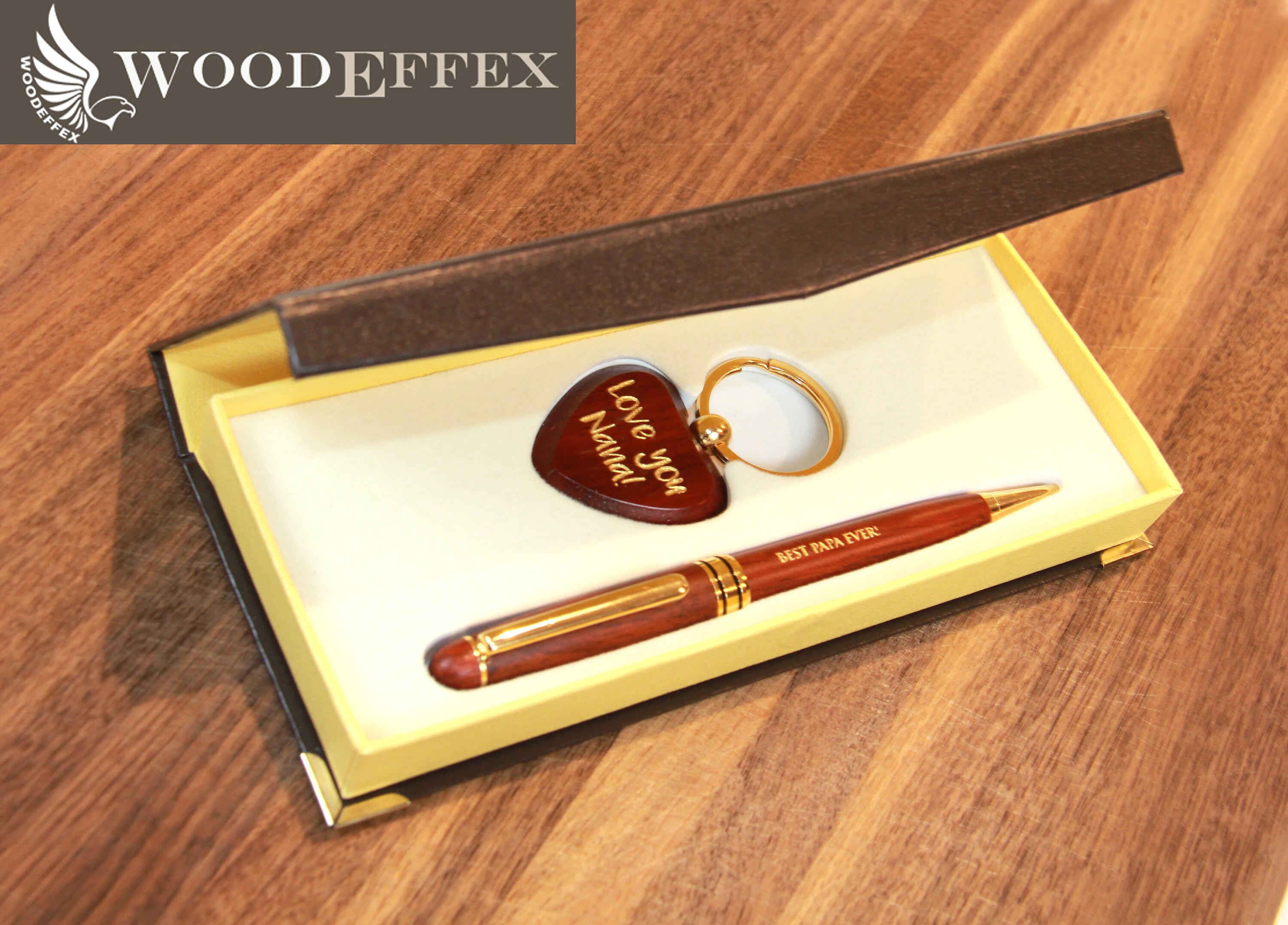 Personalized Pen and Keychain Set Laser Engraved Rosewood | Etsy