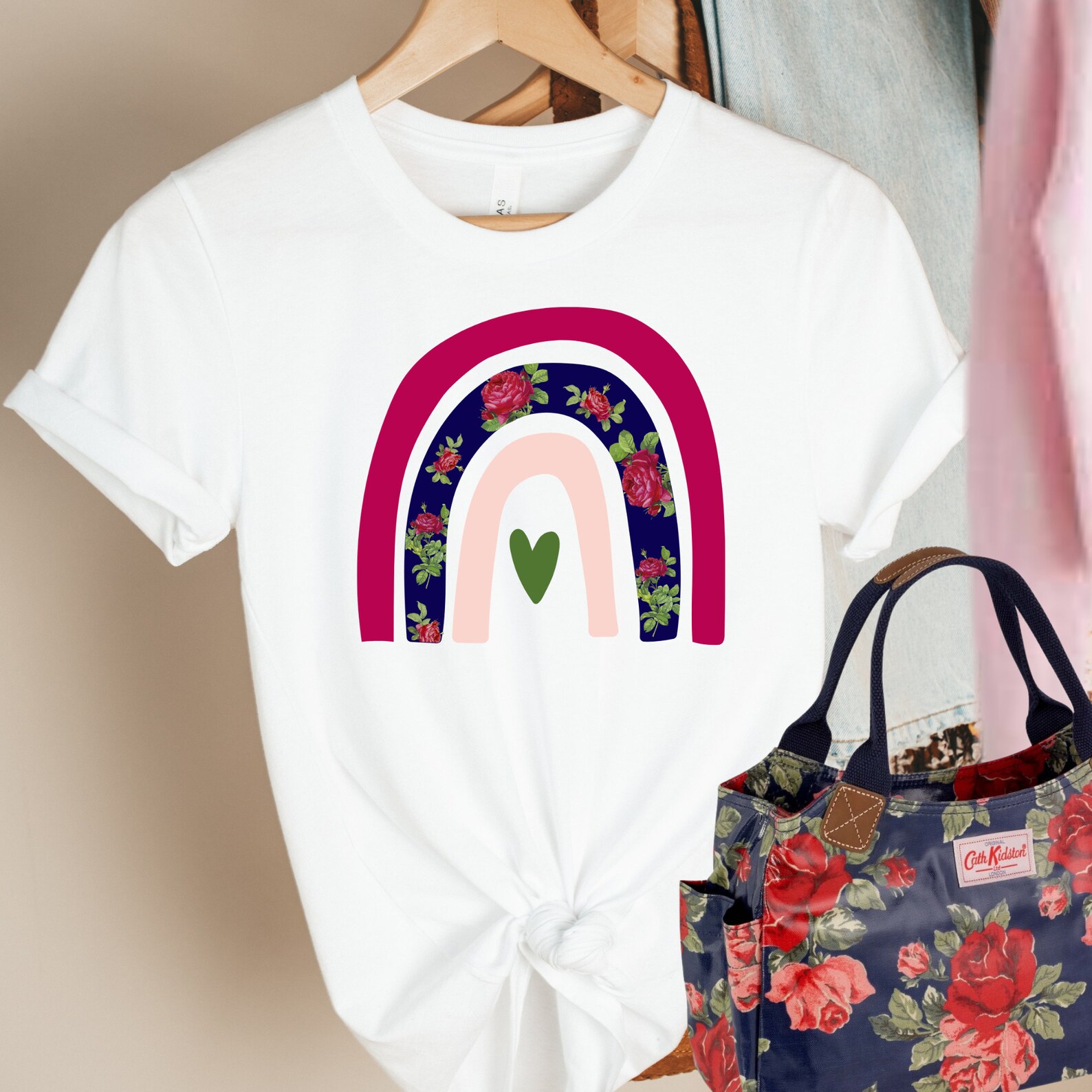 Rainbow tshirt womens rainbow shirt gift for her womens | Etsy