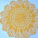 Yellow Knitted Doily, Openwork Doily, Crochet Doily, Handmade Doily ...
