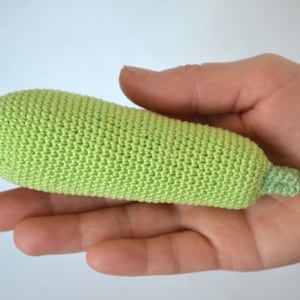 Crochet Zucchini, Crochet Vegetables, Play Food Toy , Kitchen Decor ...
