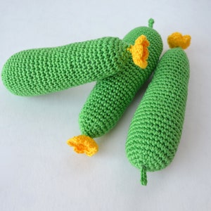 Crochet Cucumber, Crochet Vegetables, Play Food Toy , Kitchen Decor ...