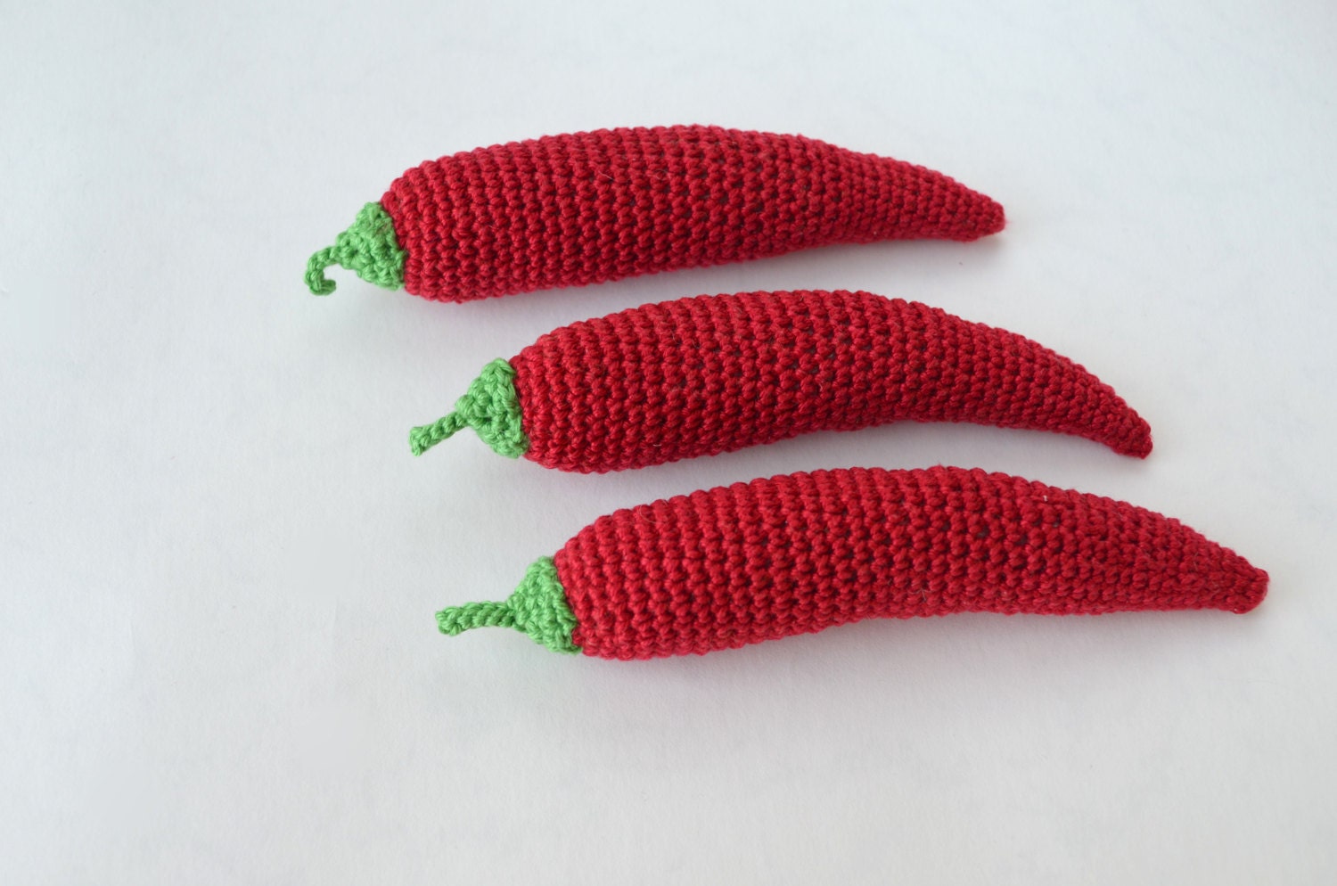 Crochet Chilli Crochet Vegetables Play Food Baby Toy - Etsy
