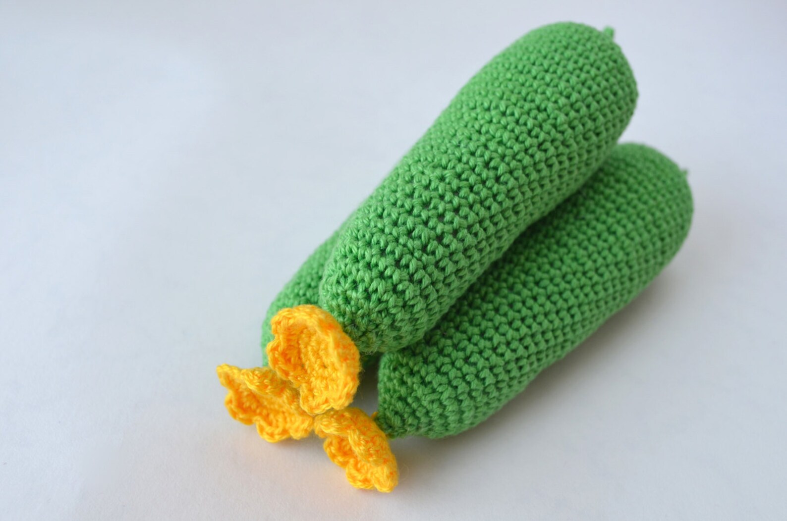Crochet Cucumber Crochet Vegetables Play Food Toy Kitchen - Etsy
