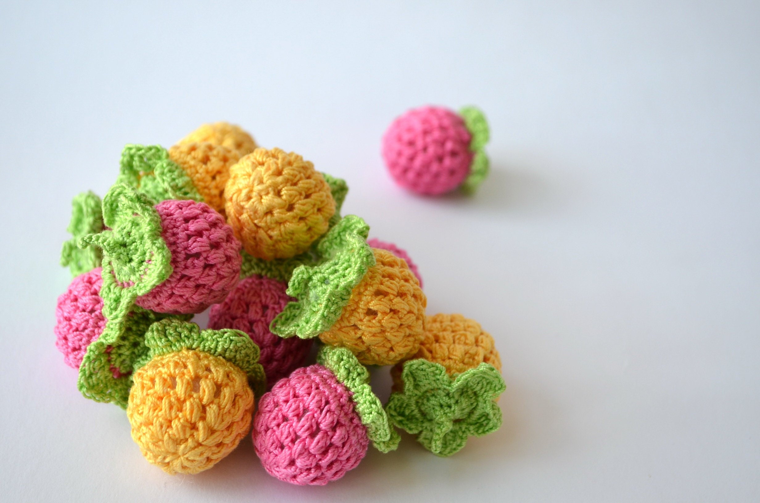 Crochet Raspberries Crochet Berries Play Food Soft Toys - Etsy