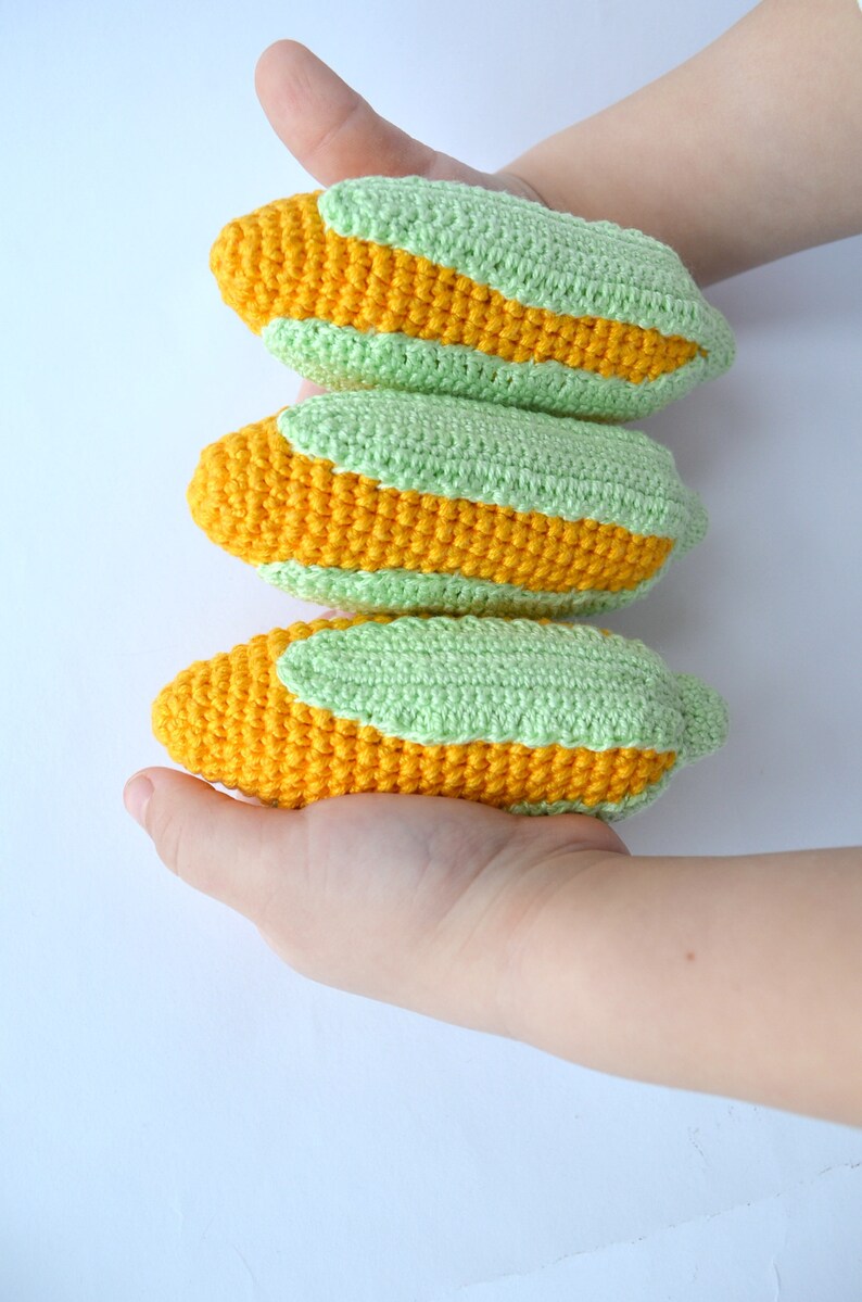 Knit Corn Crochet Vegetables Play Food Soft Toys Handmade - Etsy