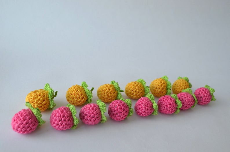 Crochet Raspberries, Crochet Berries, Play Food, Soft Toys, Handmade ...