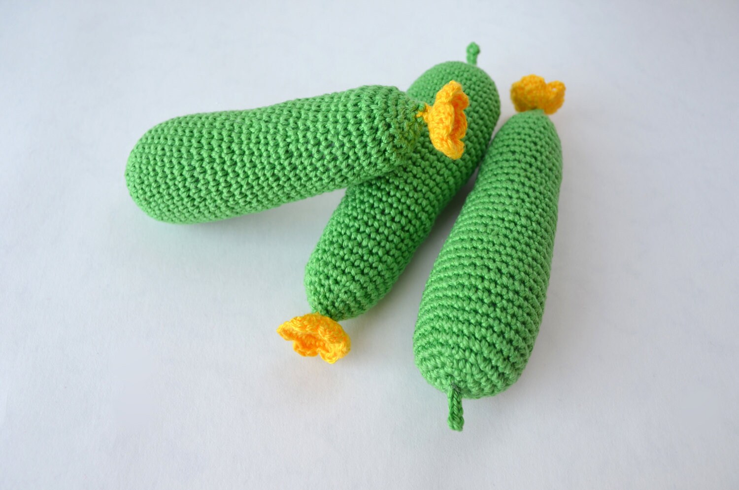 Crochet Cucumber Crochet Vegetables Play Food Toy Kitchen - Etsy