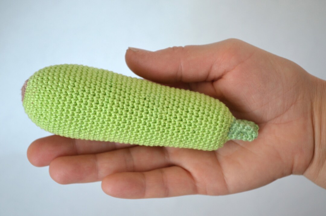 Crochet Zucchini, Crochet Vegetables, Play Food Toy , Kitchen Decor ...