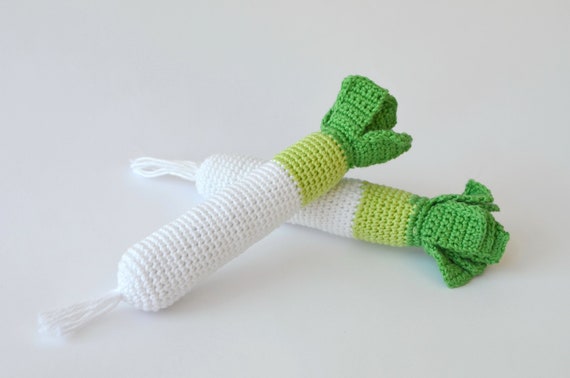 Crochet leek Crochet vegetables play food soft toys | Etsy