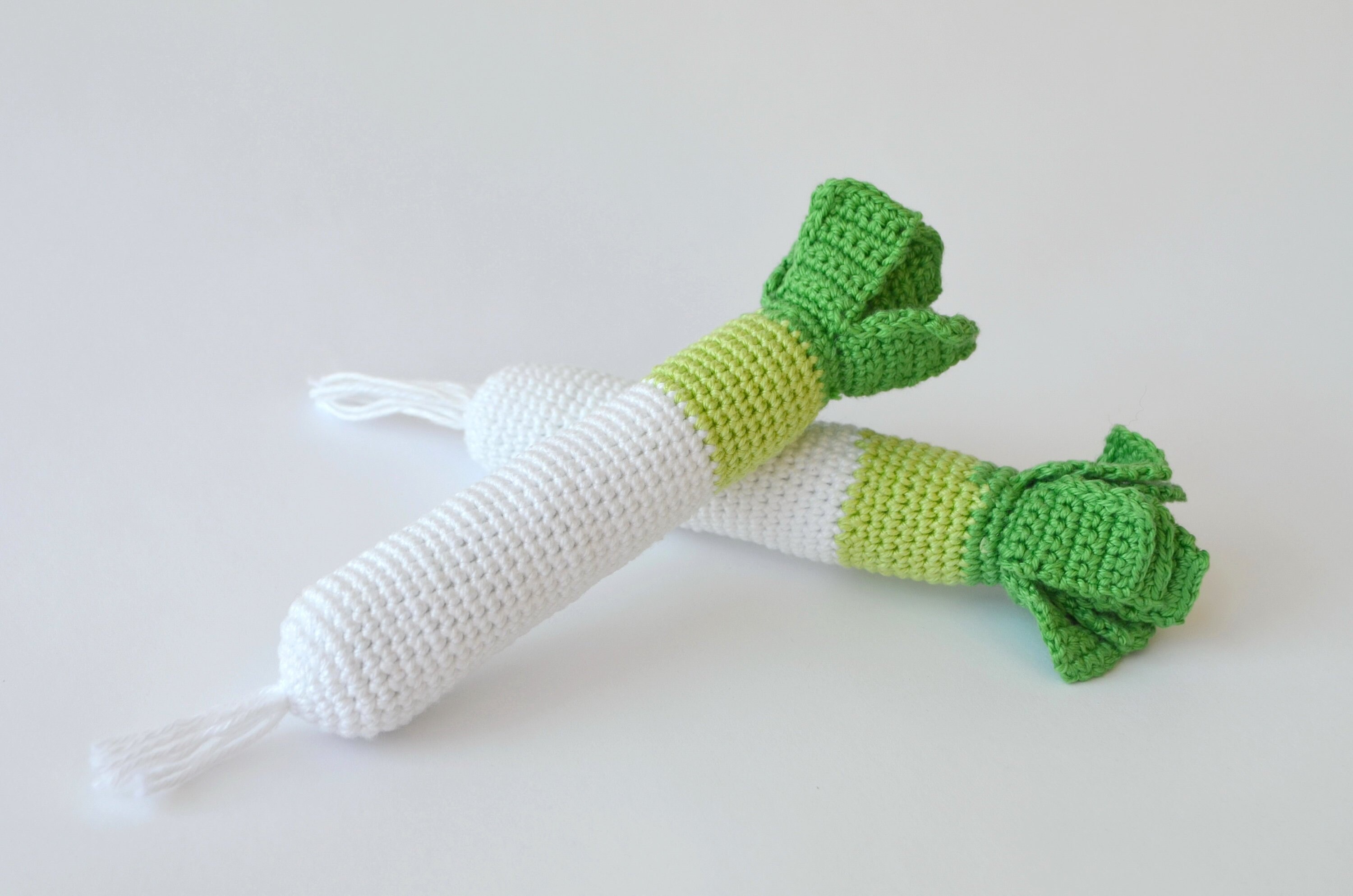 Crochet Leek Crochet Vegetables Play Food Soft Toys - Etsy