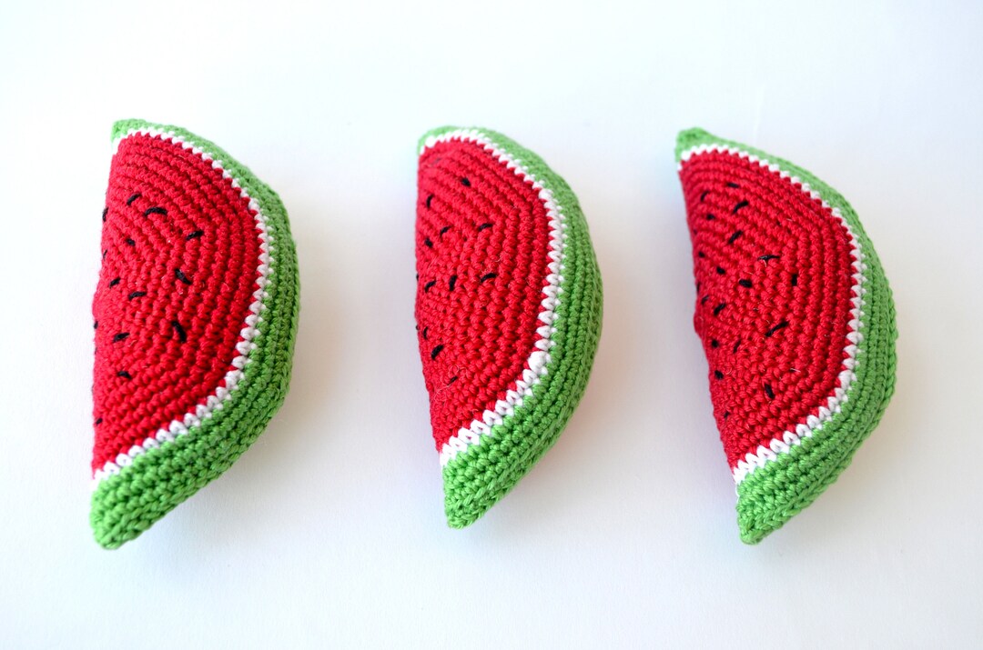 Watermelon Slice Crochet Crochet Vegetables Play Food Toy - Etsy