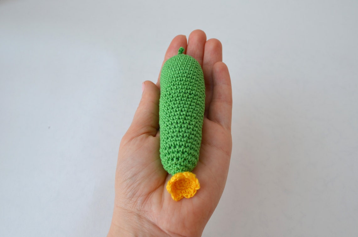 Crochet cucumber Crochet vegetables Play Food Toy Kitchen | Etsy