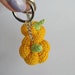 Pumpkin-key Chain, Crochet Vegetables, Autumn Decor, Yellow, Orange ...