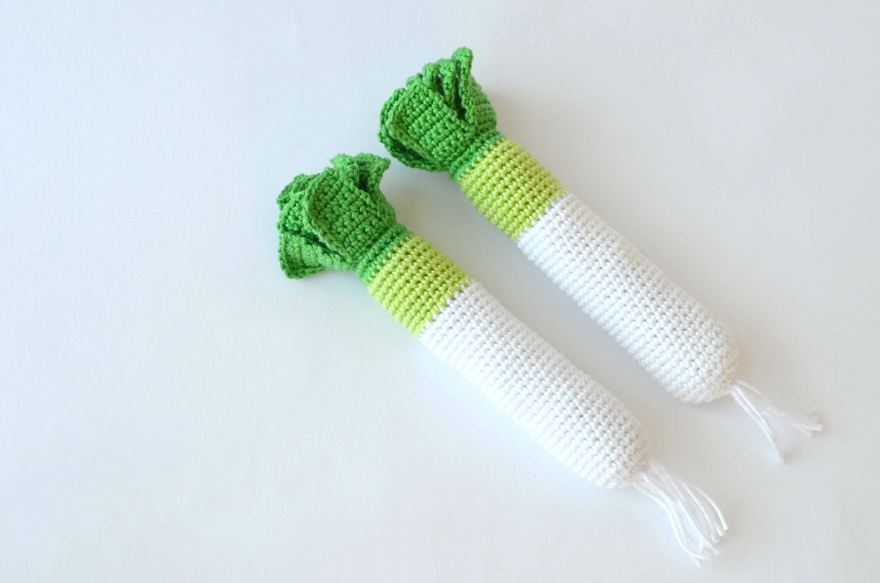 Crochet Leek Crochet Vegetables Play Food Soft Toys - Etsy