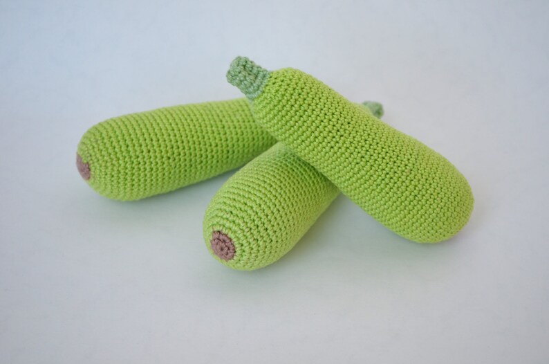 Crochet Zucchini Crochet Vegetables Play Food Toy Kitchen - Etsy