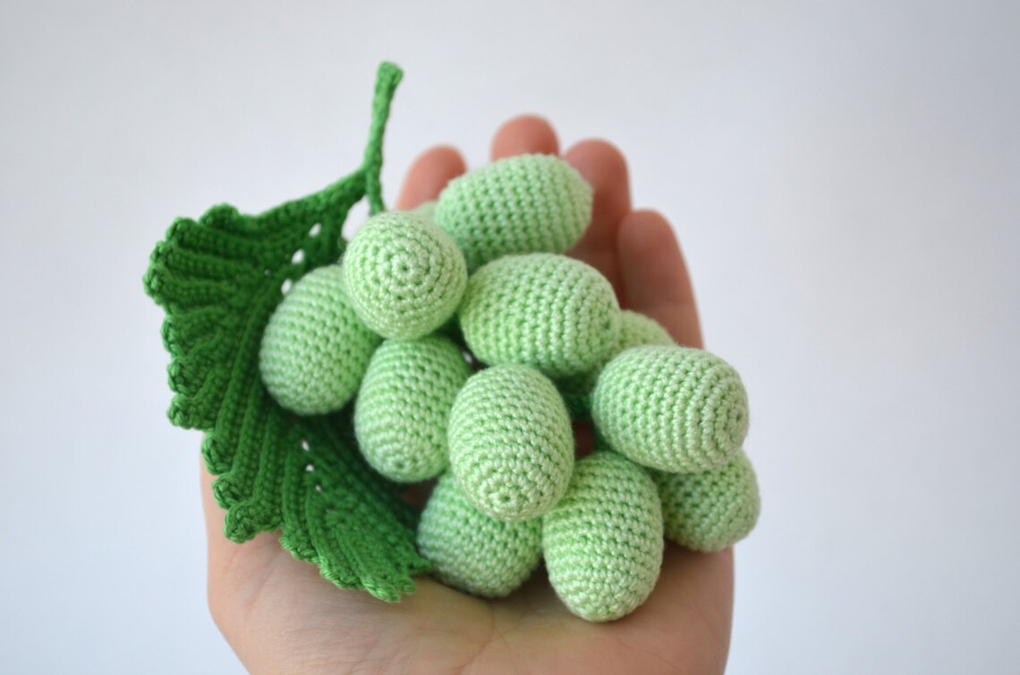 Crochet Grapes Crocheted Fruits Crochet Food Play Food - Etsy
