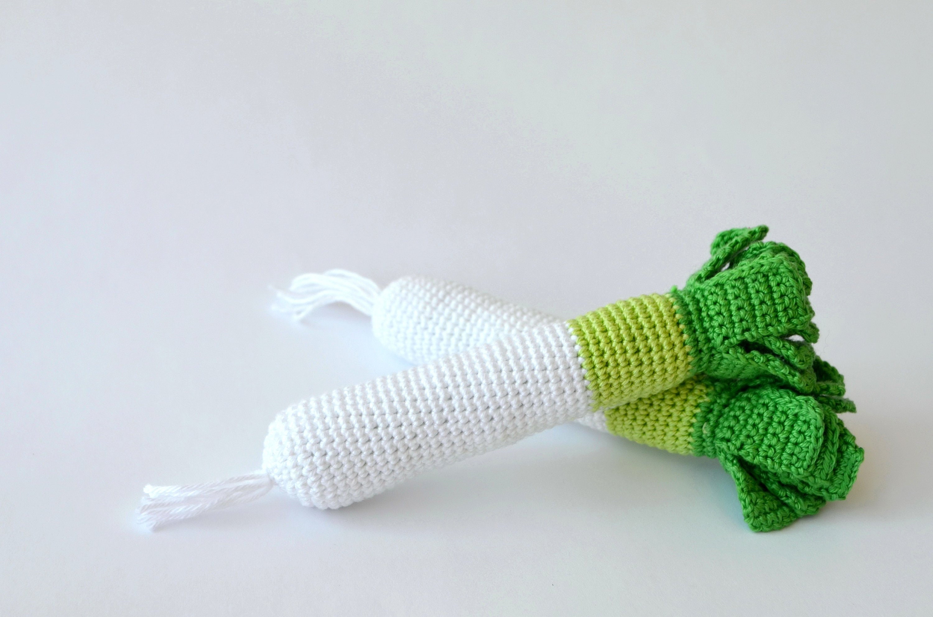 Crochet Leek Crochet Vegetables Play Food Soft Toys - Etsy