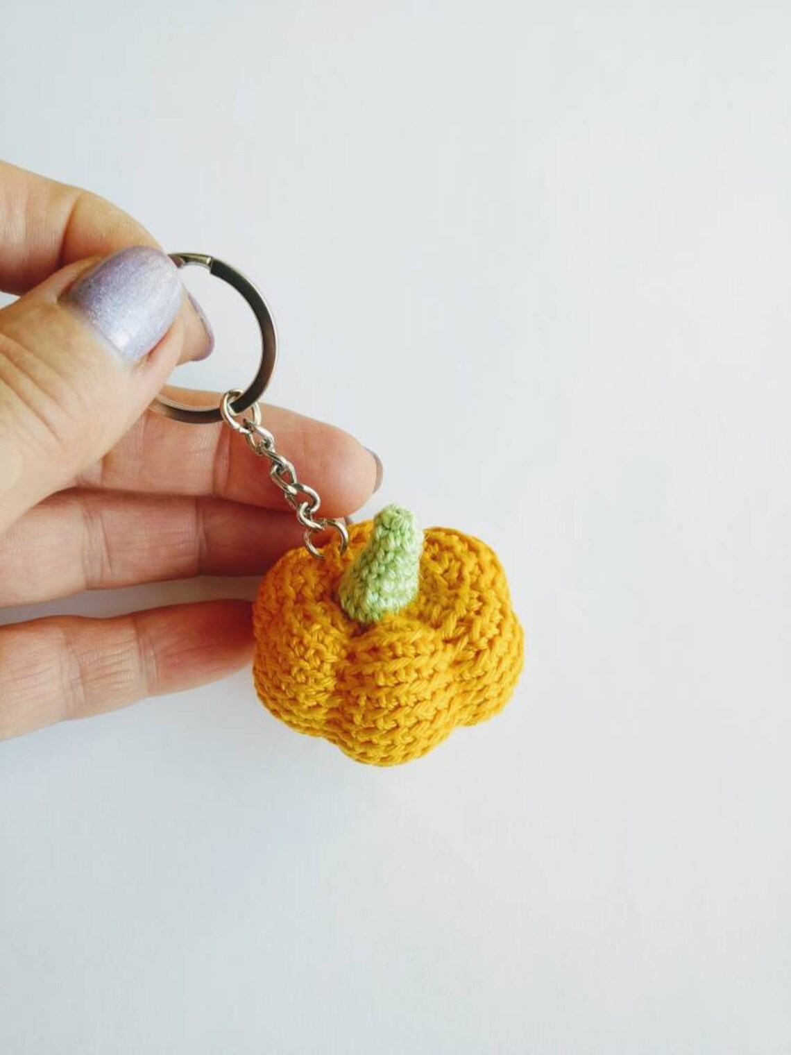 Pumpkin-key Chain Crochet Vegetables Autumn Decor Yellow - Etsy
