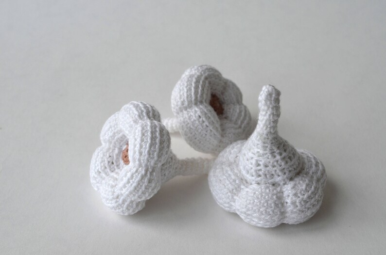 Crochet Garlic Crochet Vegetables Play Food Soft Toys - Etsy