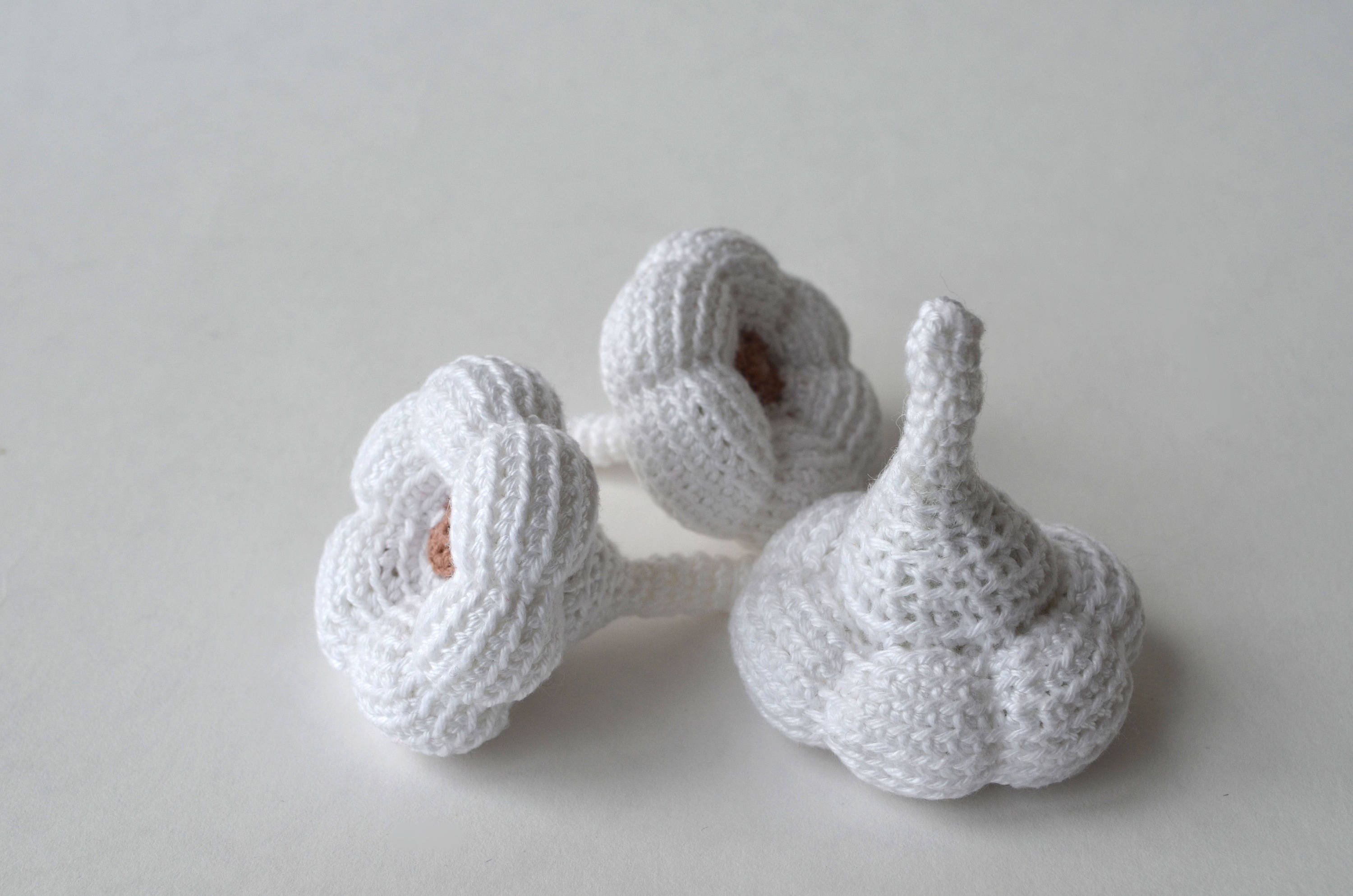 Crochet Garlic Crochet Vegetables Play Food Soft Toys - Etsy