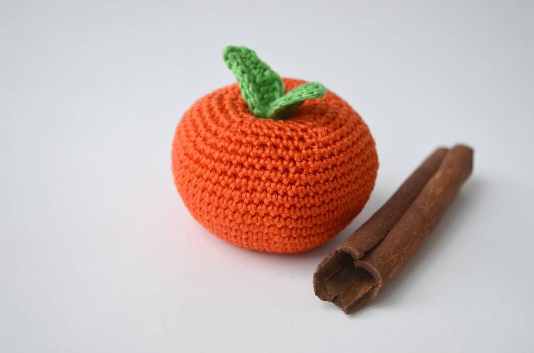 Crochet Mandarin, Crochet Fruit, Kitchen Decoration, Knitted Mandarin ...
