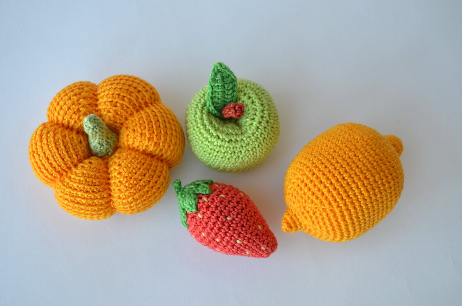 Crochet Fruits and Vegetables Set of 13 Pcspretend Play Play - Etsy