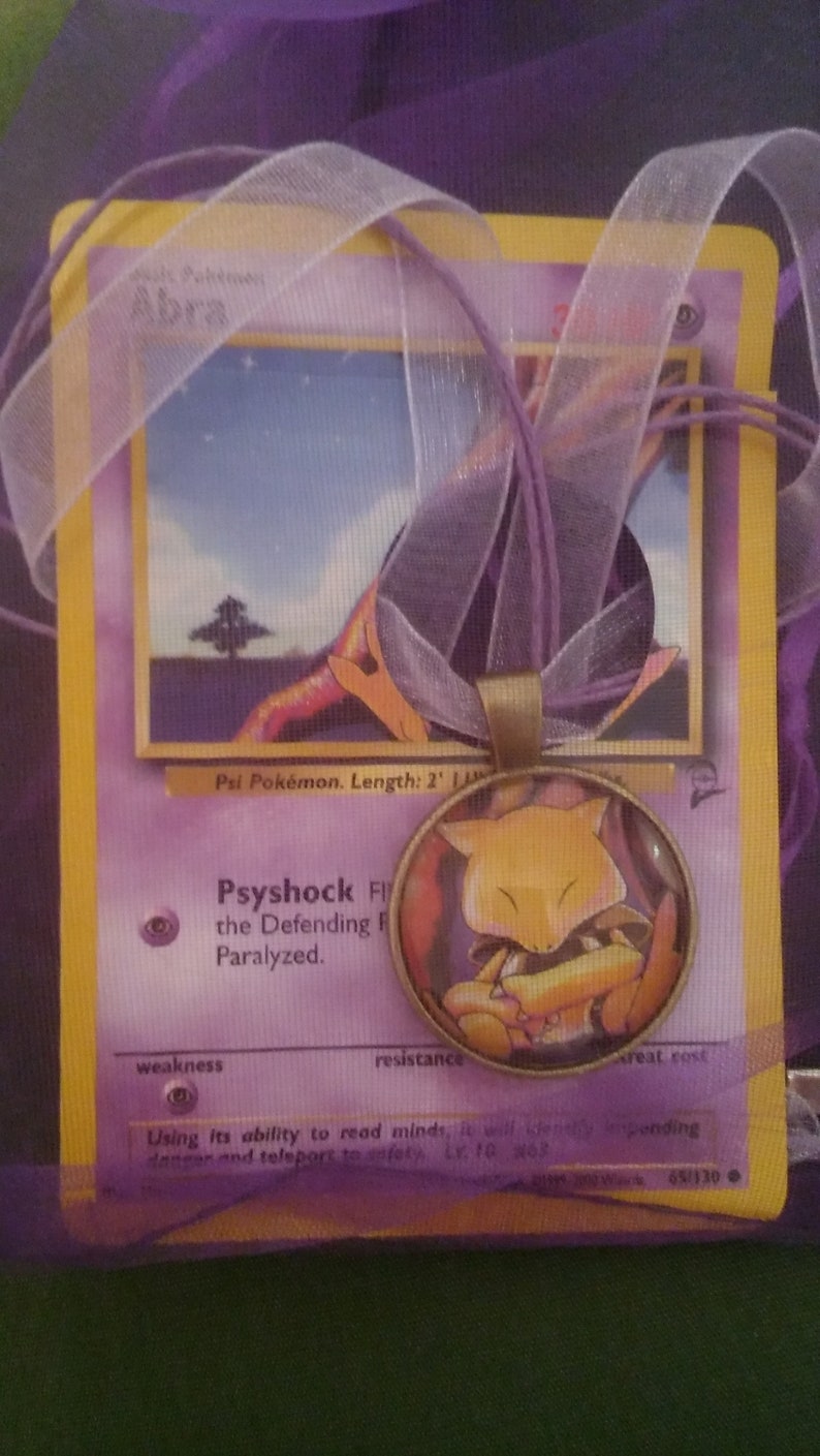 Custom Pokémon Necklace upcycled Trading Cards | Etsy