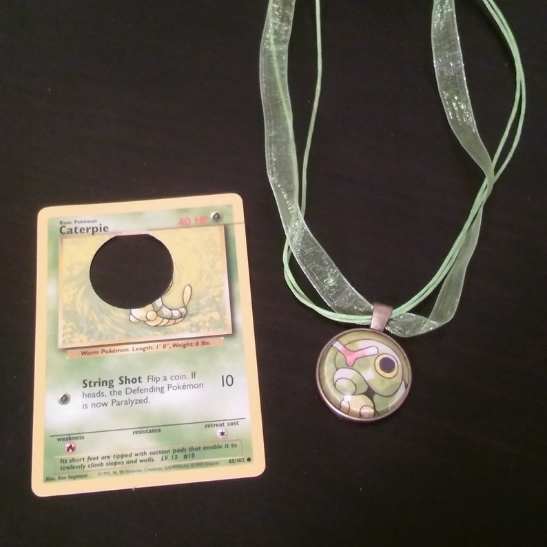 Custom Pokémon Necklace upcycled Trading Cards - Etsy