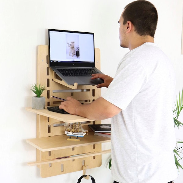 Hidden Monitor Desk - Etsy
