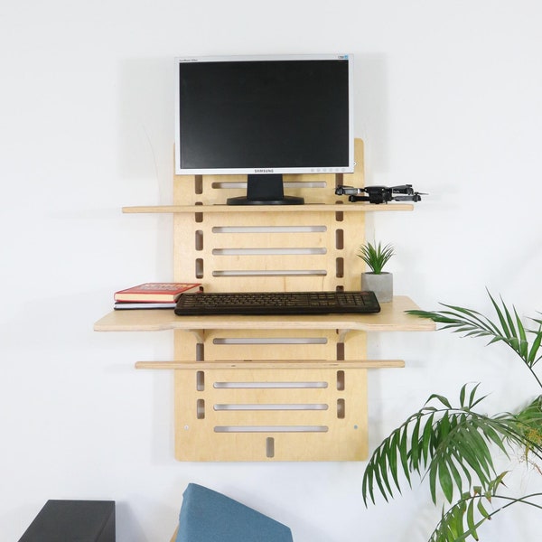 Hidden Monitor Desk - Etsy