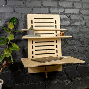 Computer Desk Wall Hanging Wooden Murphy Desk Adjust Custom Floating ...