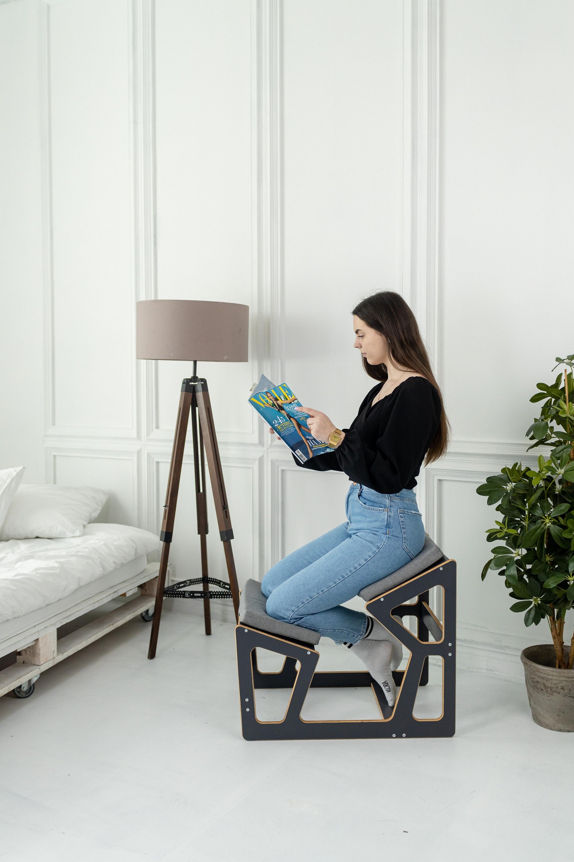 Kneeling Chair Wooden Gift Working From Home Ergonomic Reading - Etsy