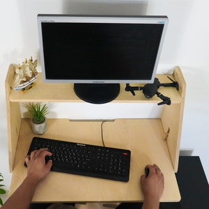 Computer Desk Wall Mount Table Plywood Home Office Desk Floating Custom ...