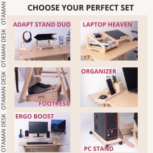 Computer Desk Adjustable Wooden Table Standing Plywood Office Furniture ...