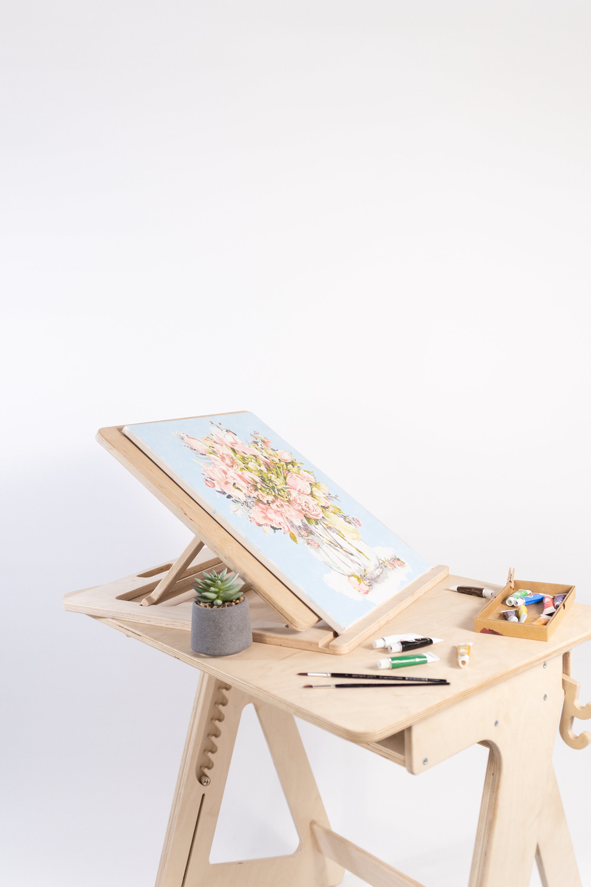 Portable Lap Easel Drawing Board Wooden Sketch Board Artist Gift Stand ...