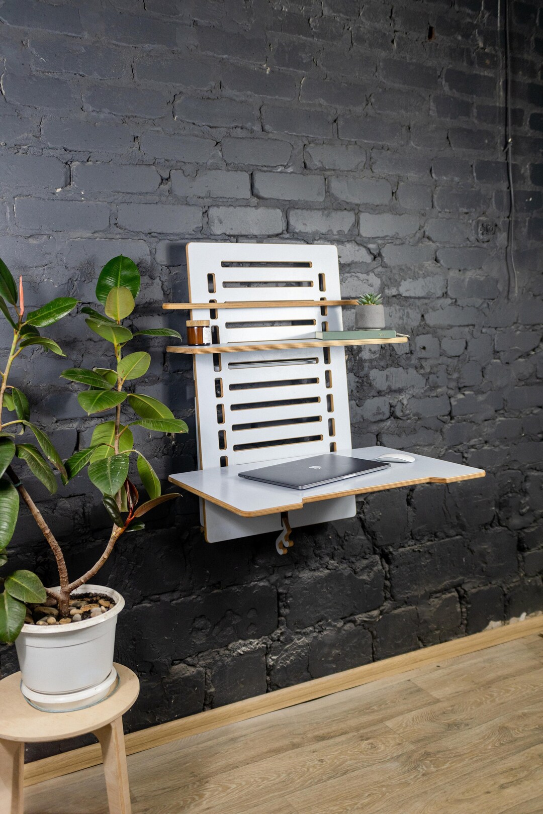 Computer Desk Wall Hanging Wooden Murphy Desk Adjust Custom Floating ...