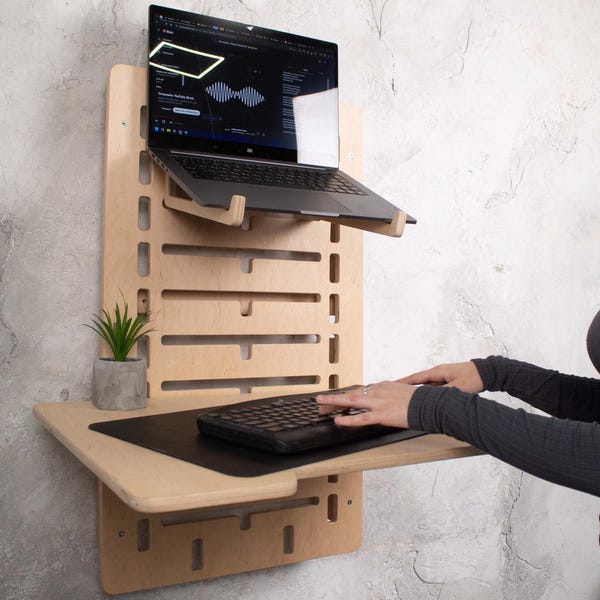 Hidden Monitor Desk - Etsy