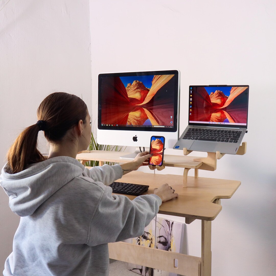 Desk Riser Monitor Desk Shelf Personalized Computer Laptop Stand With ...