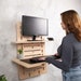 Computer Desk Wall Mount Murphy Desk Plywood Floating Desk Hidden ...