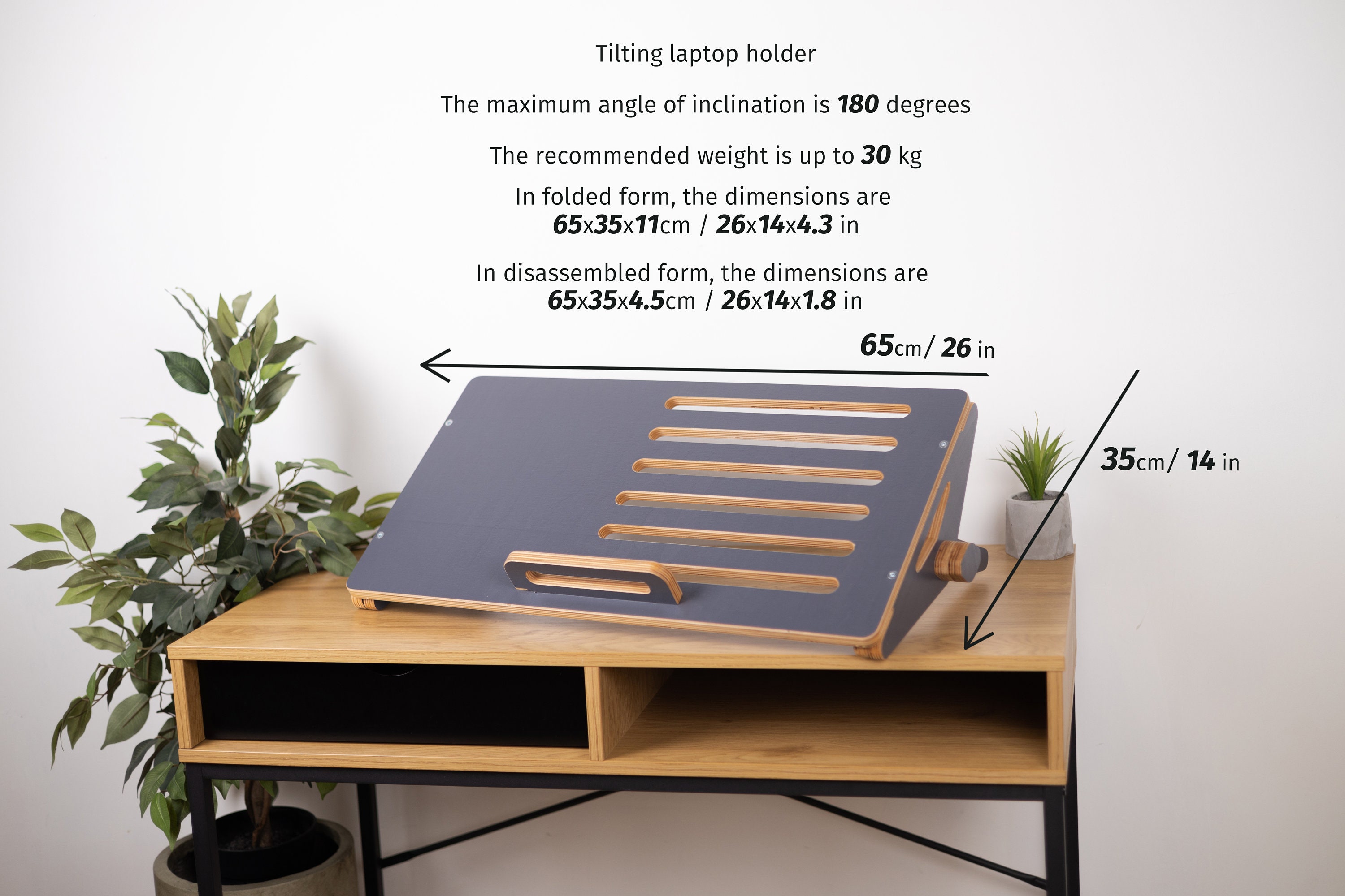 Lap Desk Wooden Laptop Stand for Bed Lapboard Lap Table Custom Office ...