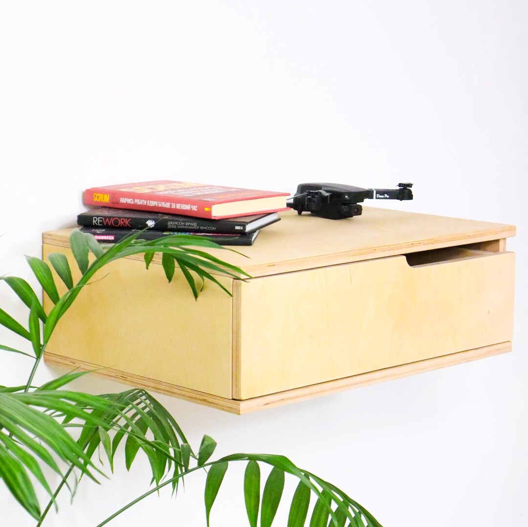 Hanging Cabinet Floating Wall Mounted Laptop Holder Desk Cabinet With ...